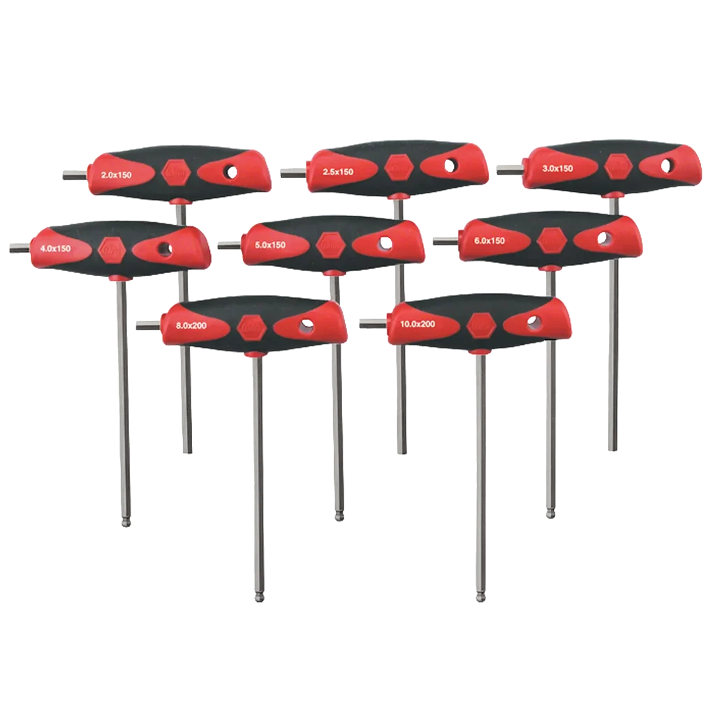 Wiha T-Handle Metric SoftGrip 8-Piece Hex Set - Tecratools