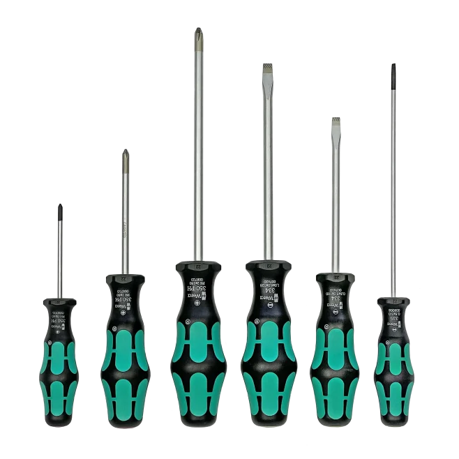 Wera Combination Slotted / Phillips 6-piece Screwdriver Set - Tecratools