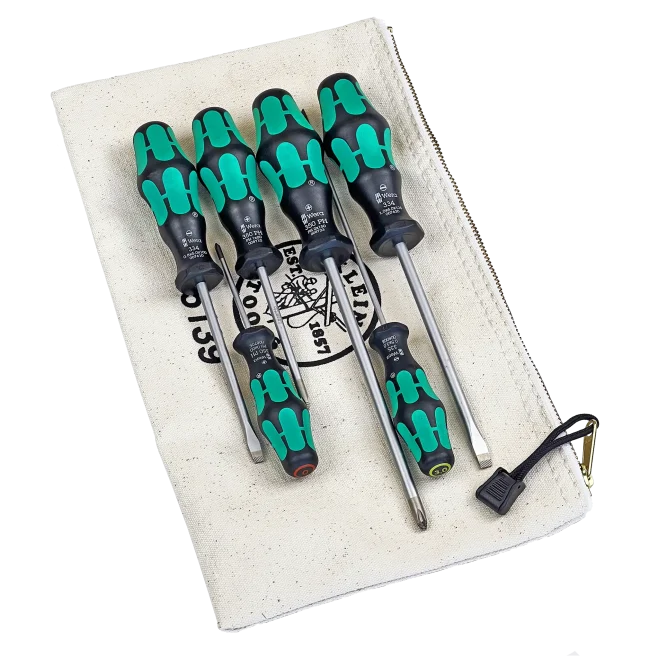 Wera Combination Slotted / Phillips 6-piece Screwdriver Set - Tecratools
