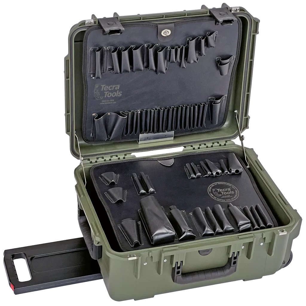 Basic Network/LAN Tool Kit in 8 Inch Lifetime Warranty Wheeled Olive ...