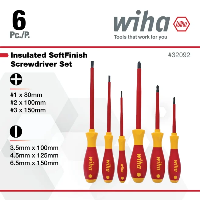 Wiha Insulated 6-Piece Screwdriver Set - Tecratools